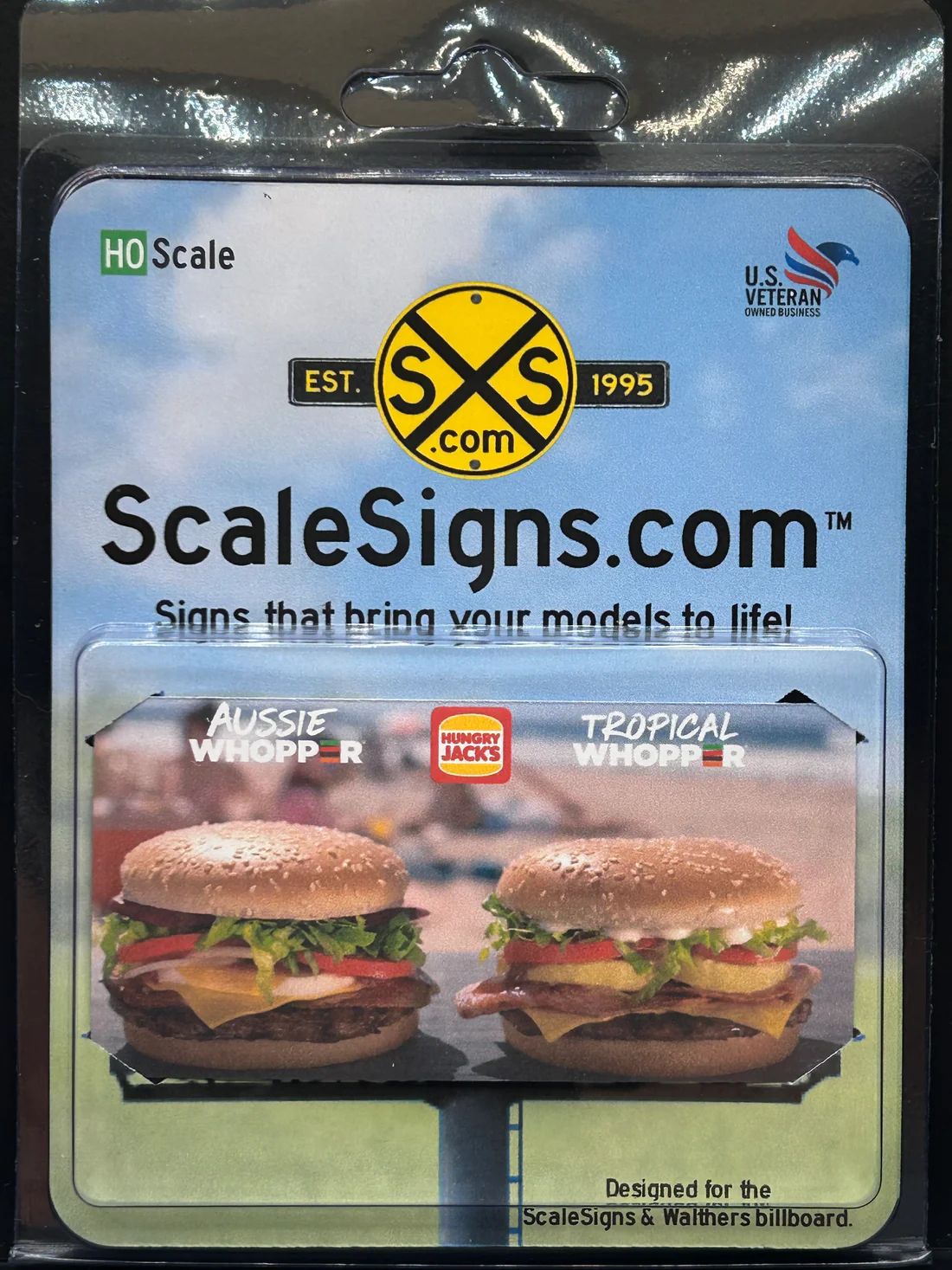 Scale Signs Hungry Jacks Whopper billboard | Marty's Train Shed